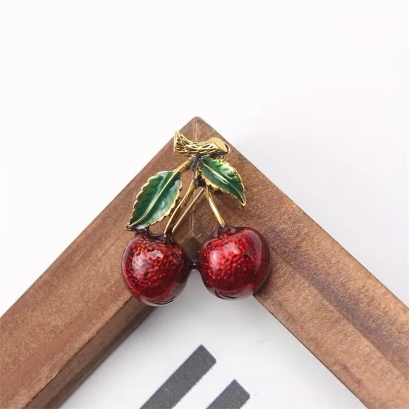 Jewelry | New Cute Cherries Brooch 1 Wide X 12 Tall Version 2 | Poshmark